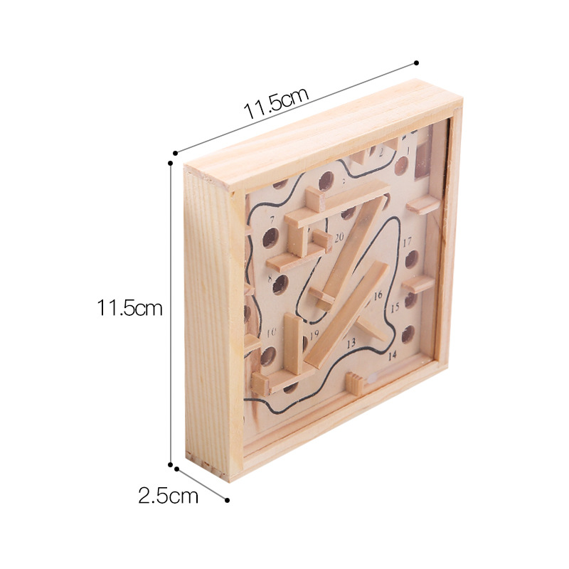 Wooden magic maze for kids to walk through the level of intellectual ...