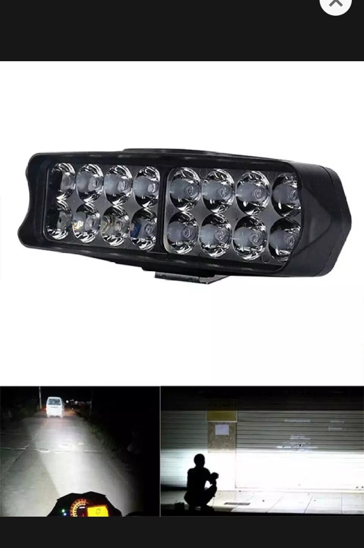 Super Bright 16 LED Light Bar For Car Bumpers, Jeeps & Bikes Universal ...
