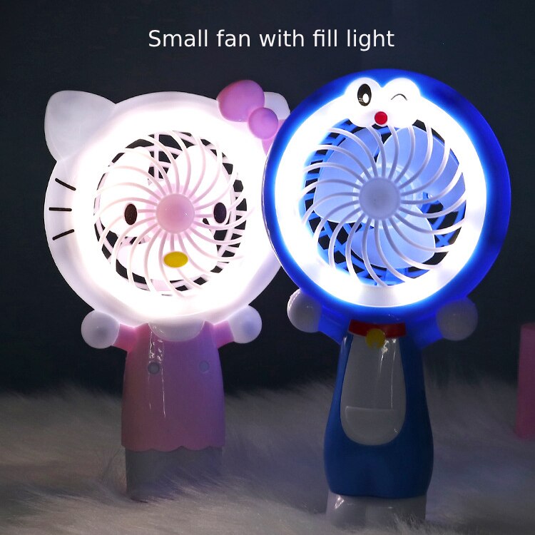 Cartoon Cute USB Charging Mini Little Fan Portable Handheld Student ...