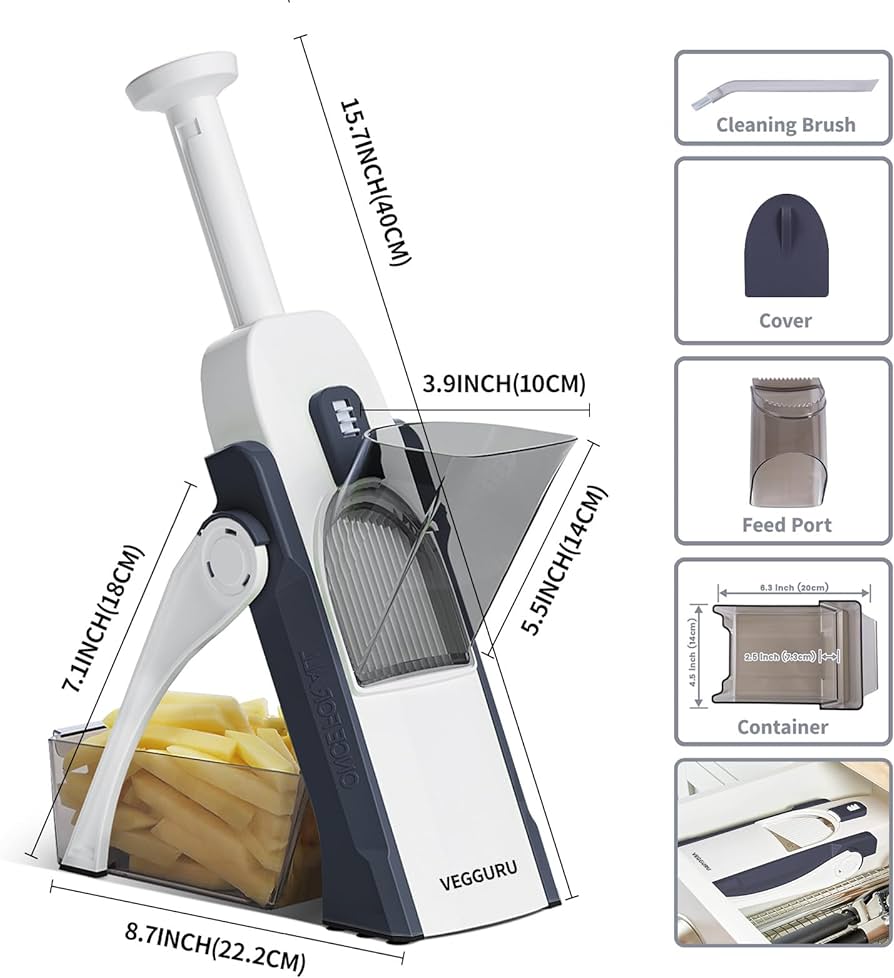 Mandoline Spring Slicer Vegetable & Fruits Cutter Meal Prep & More then ...