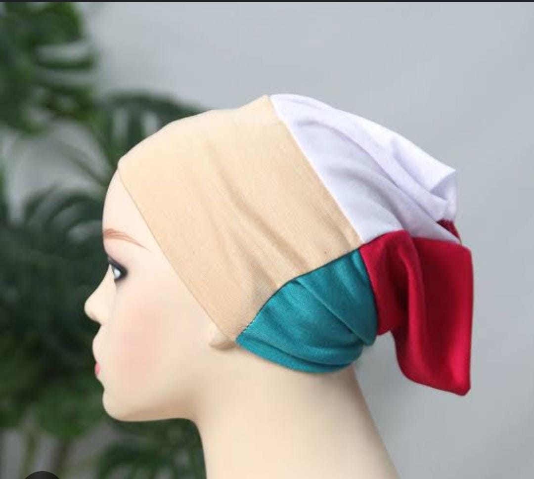 Pack of 1(4 in 1)plain Head scarf inner hijab cap-Muslim hijab cap ...