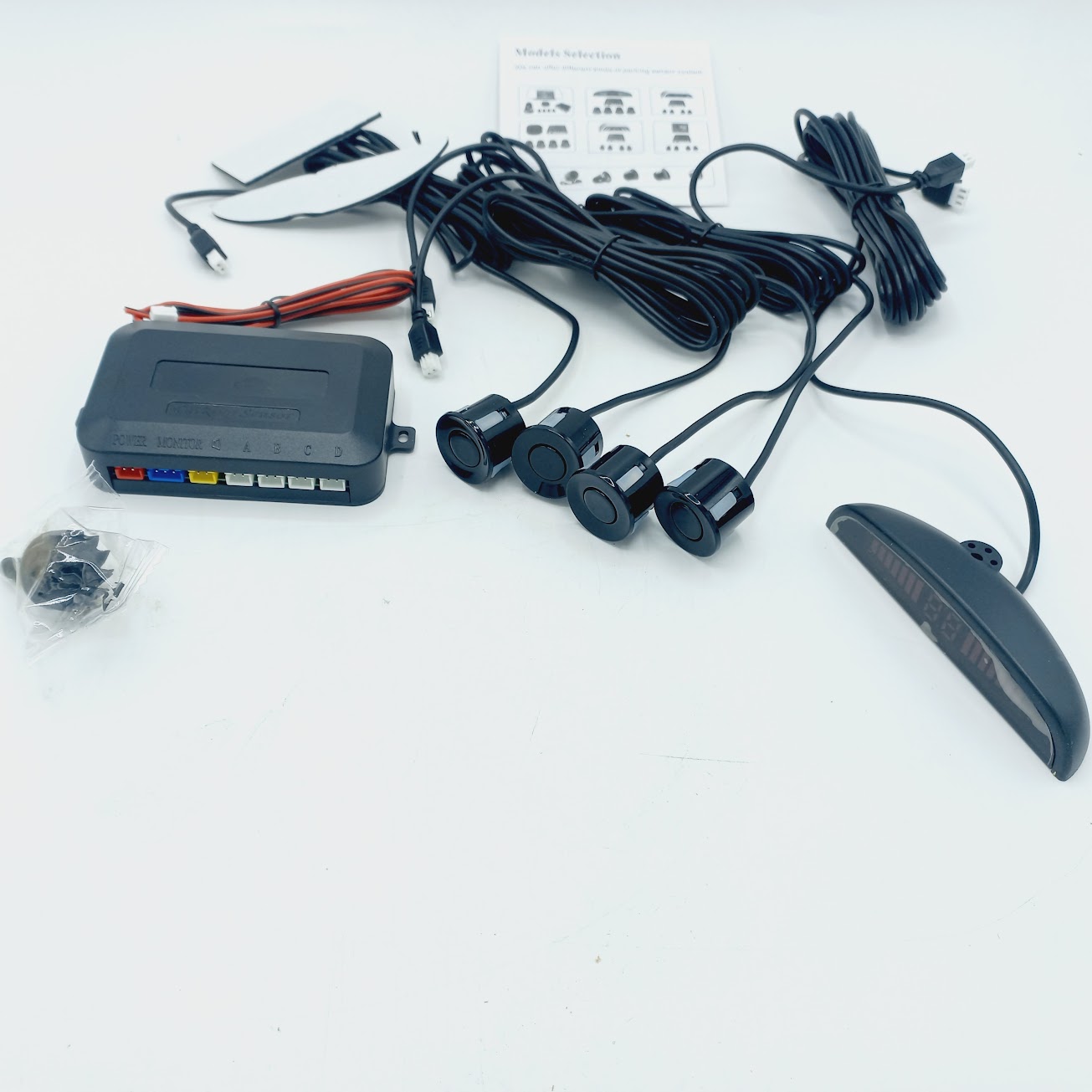 New 4 Parking Sensors Led Display Car Reverse Backup Radar System Daraz Pk