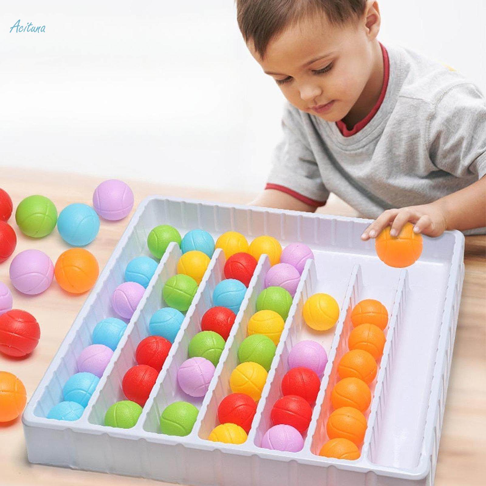 Color Sorting Ball Game Early Development Rainbow Balls Sensory Game ...