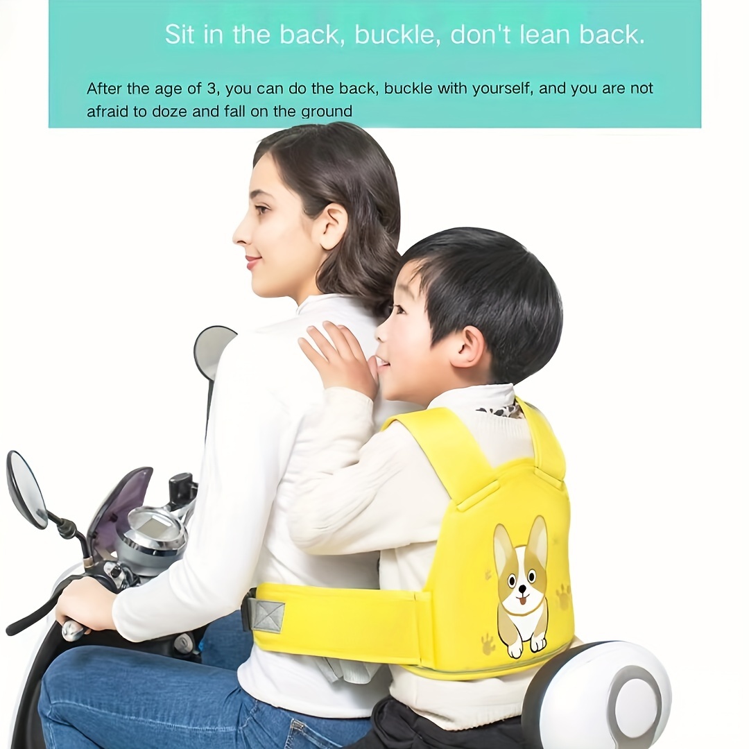 Child Cartoon Motorcycle Safety Harness Electric Bike Safety Belt ...