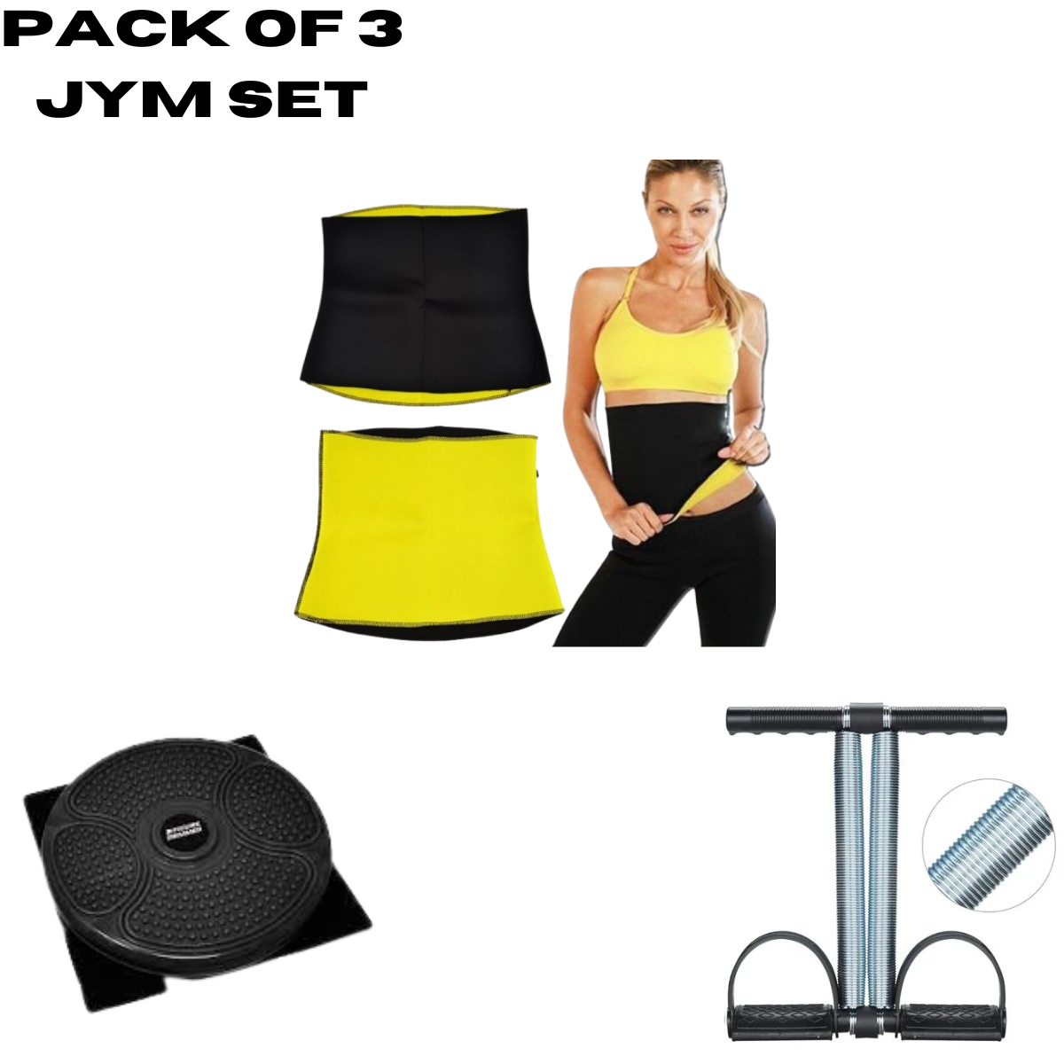 Slim & Sculpt Fitness Set (Double Spring Tummy Trimmer_Tummy AB Twister ...