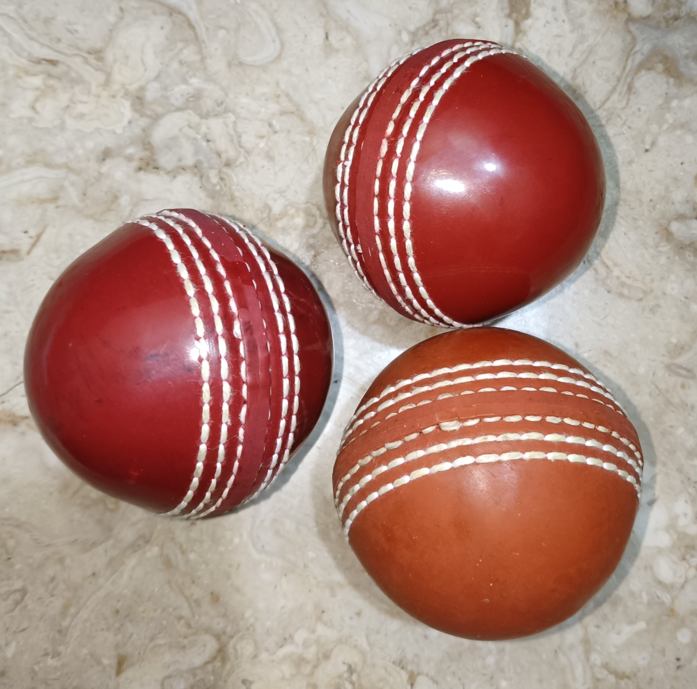 100g Practice Hard Cricket Ball | Red Leather Look Ball for Net ...