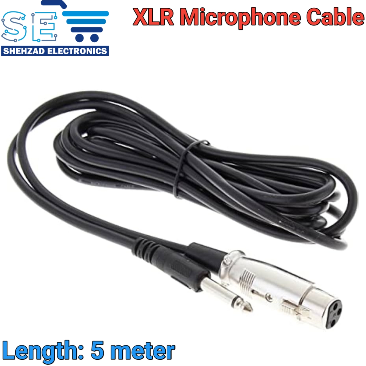 5m/10m XLR Cable Female to 6.5mm Plug Microphone Mic Audio Cable Wire ...
