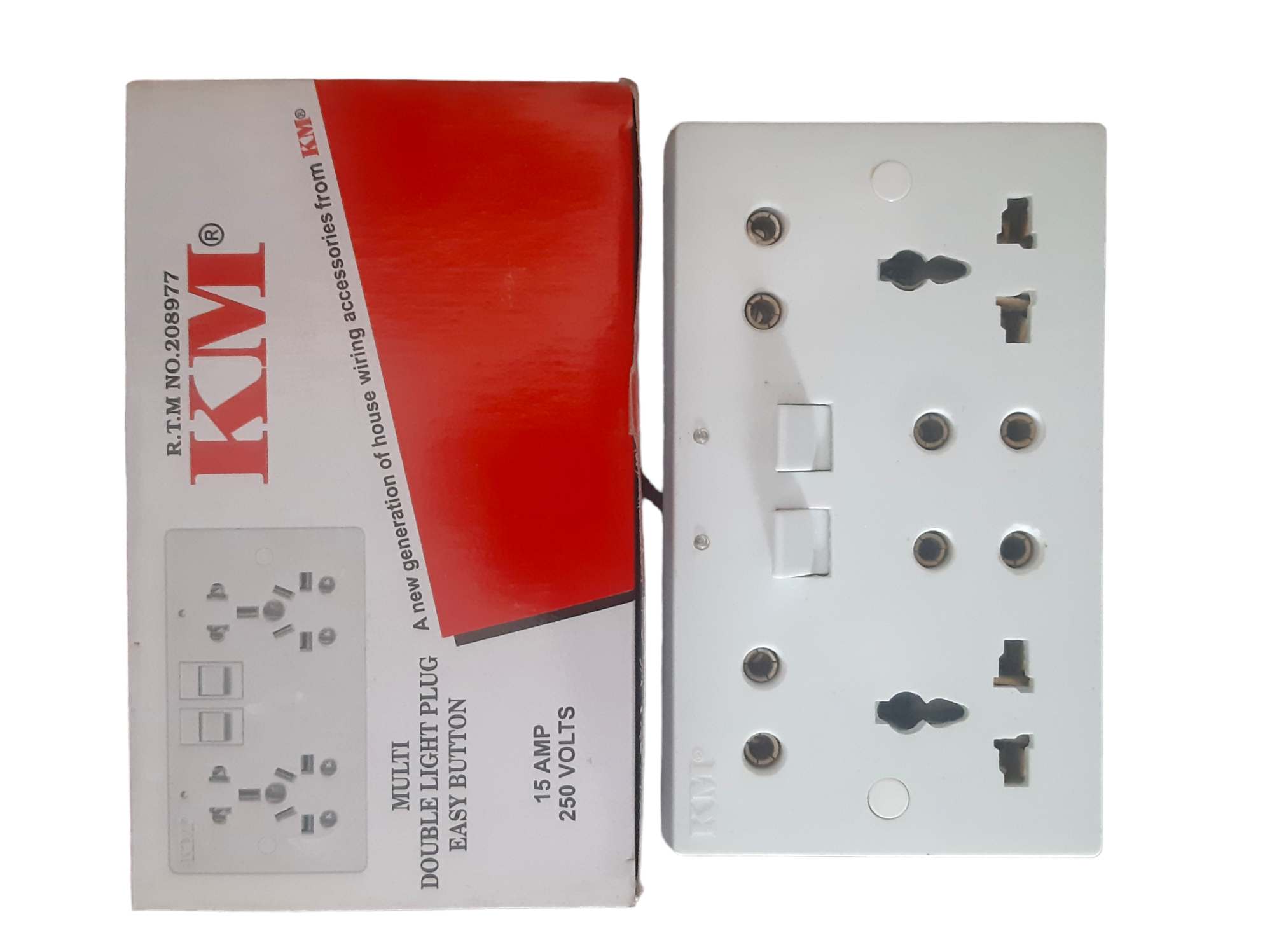 Mulit Double Light Plug Easy Button 15AMP 250v.Heavy Duty | Daraz.pk