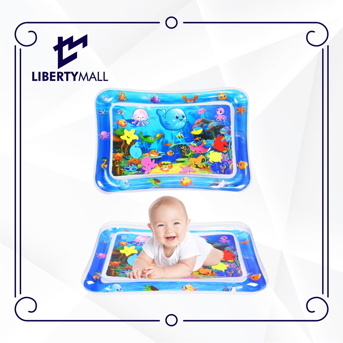 Liberty Mall Inflatable Tummy Time Mat, Premium Baby Water Play Mat for ...