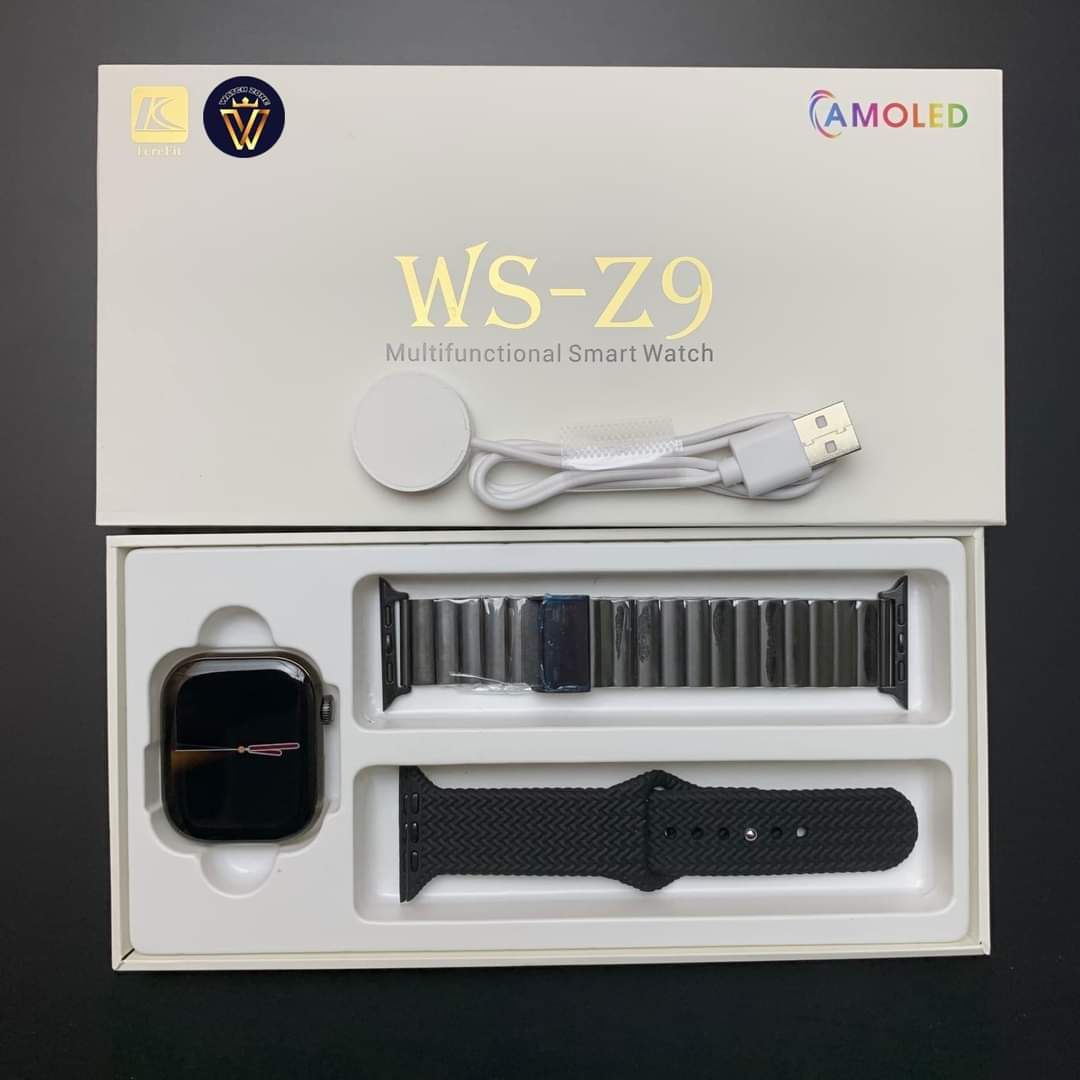 WS-Z9 Max Series 9 Smart Watch (Finger Tap Call Gesture) (Watch OS 10 Software) Amoled Display ...