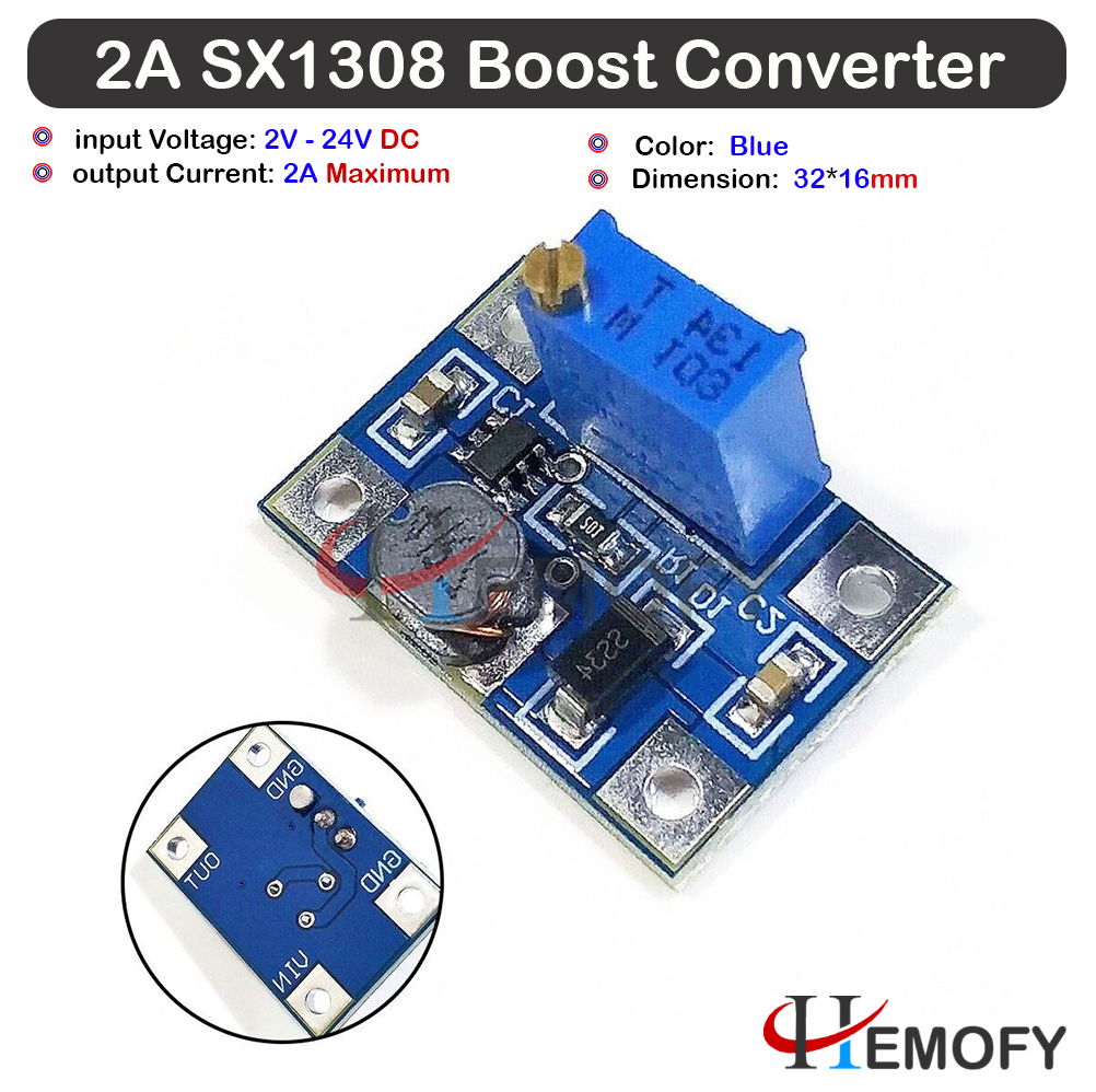 DC-DC MT3608 SX1308 Boost Converter Boost Power Supply Module Max 28V ...