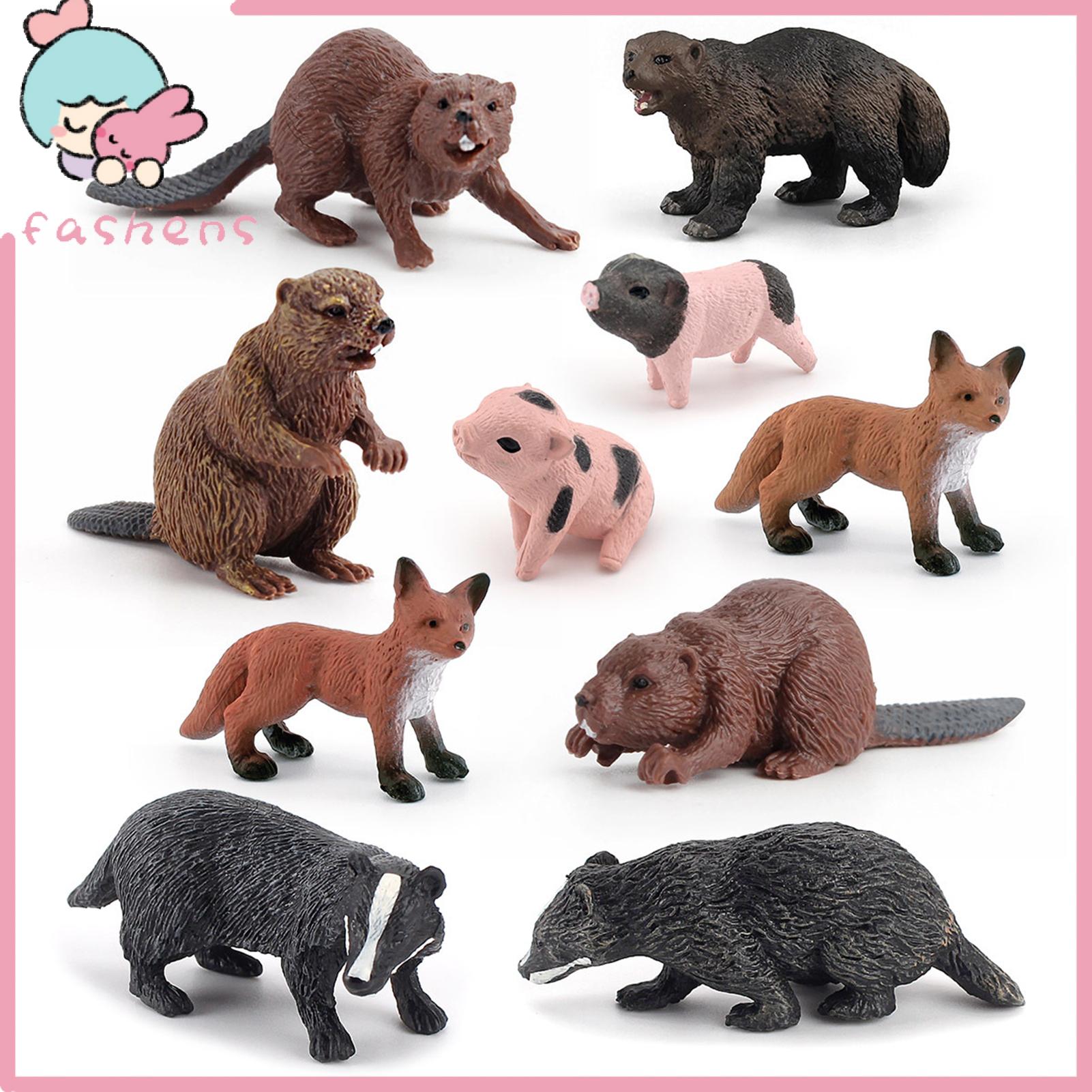 Jungle Animal Toys Realistic Mini Jungle Animal Figurines Set Perfect ...