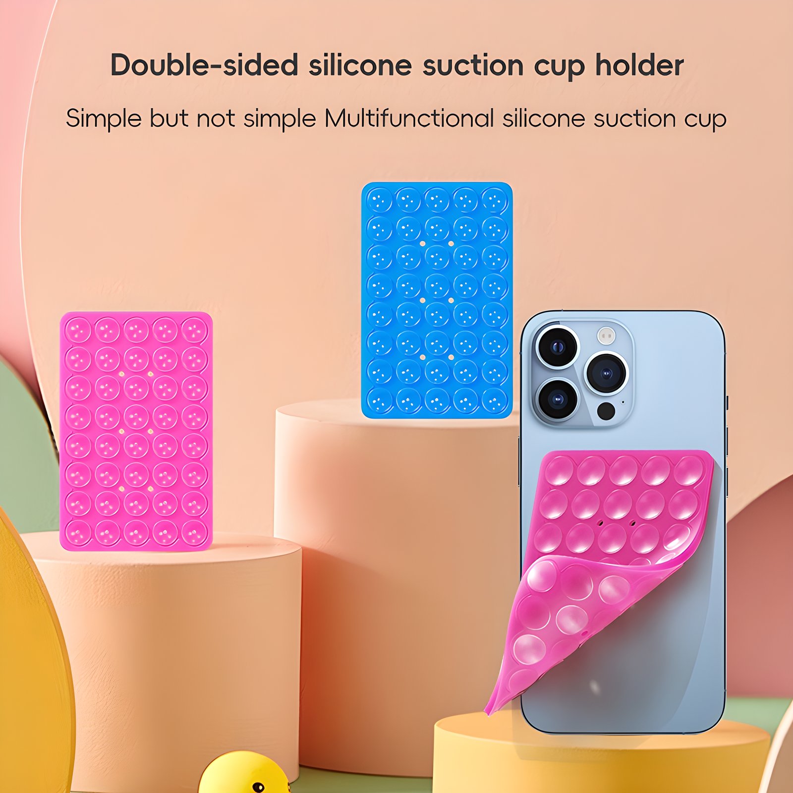 Silicon Suction Pad & Mobile suction Holder – Double-Sided Sticker Mat ...
