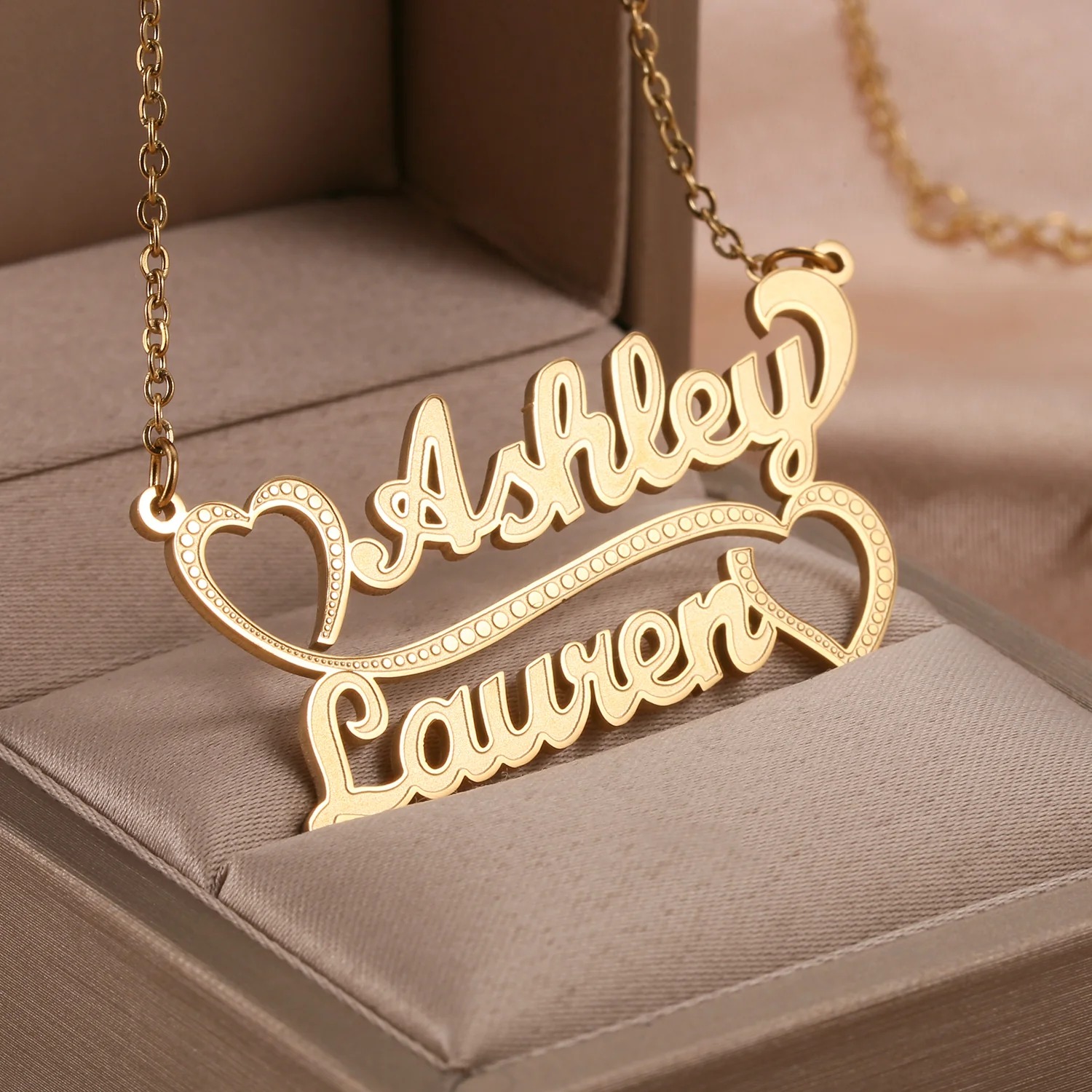 Personalized/Customized Crown Design Name Necklace for Girls Golden ...