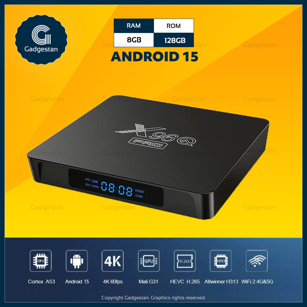 X96Q Pro - 8GB 128GB - Android 15 - 4K - Smart Android Tv Box | Daraz.pk