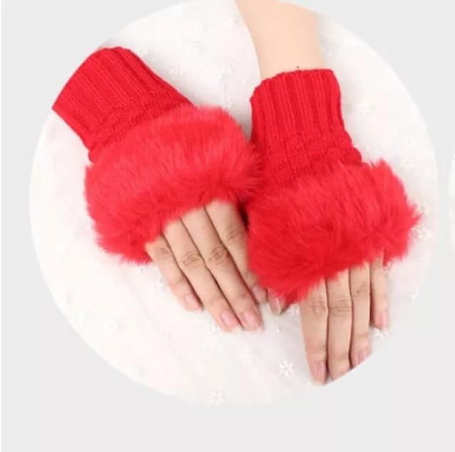 Faux Rabbit Fur Gloves For Women | Daraz.pk