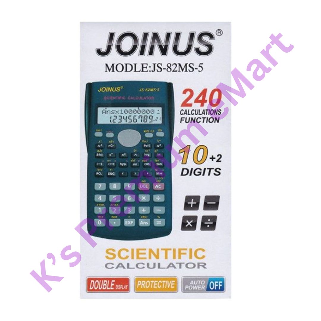 JOINUS JS-82MS-5 Two-Line Scientific Calculator for Students of Matric ...