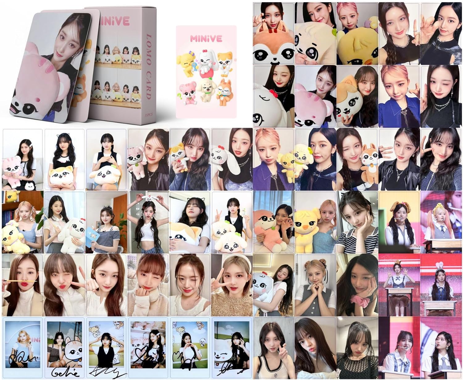 Kpop IVE Lomo Cards 55pcs IVE MINIVE New Photo Album IVE Mini Lomo Postcards for Fans Gift ...