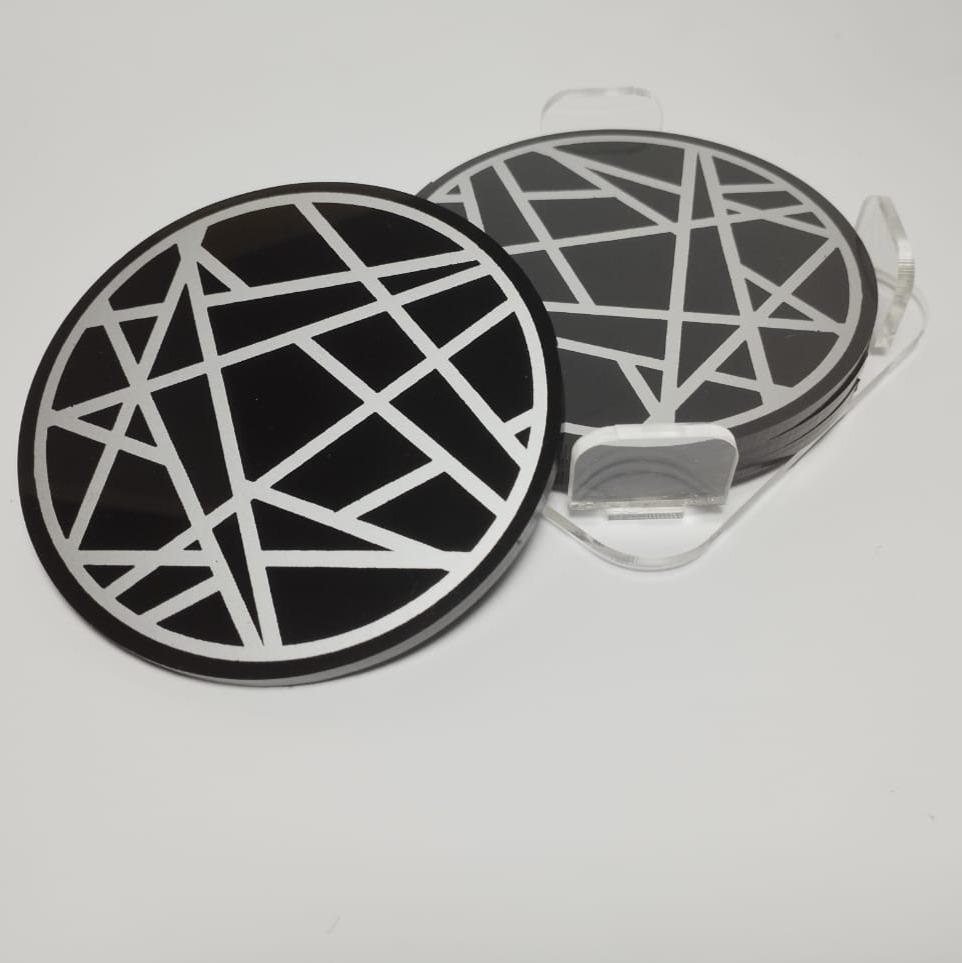 Premium Acrylic Tea Coasters Set with Stand - Elegant Tea Mats for Tea ...