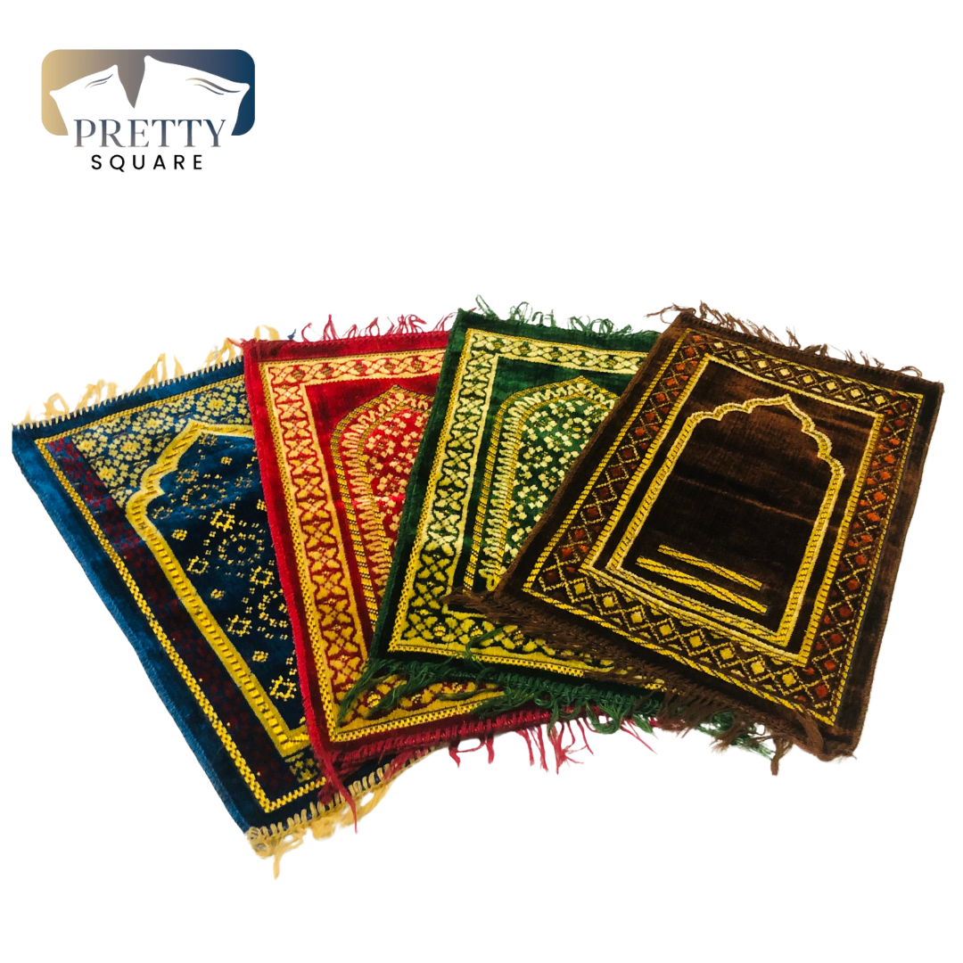 Pretty Square | Prayer Mat for Kids | Soft Velvet Jai Namaz for ...