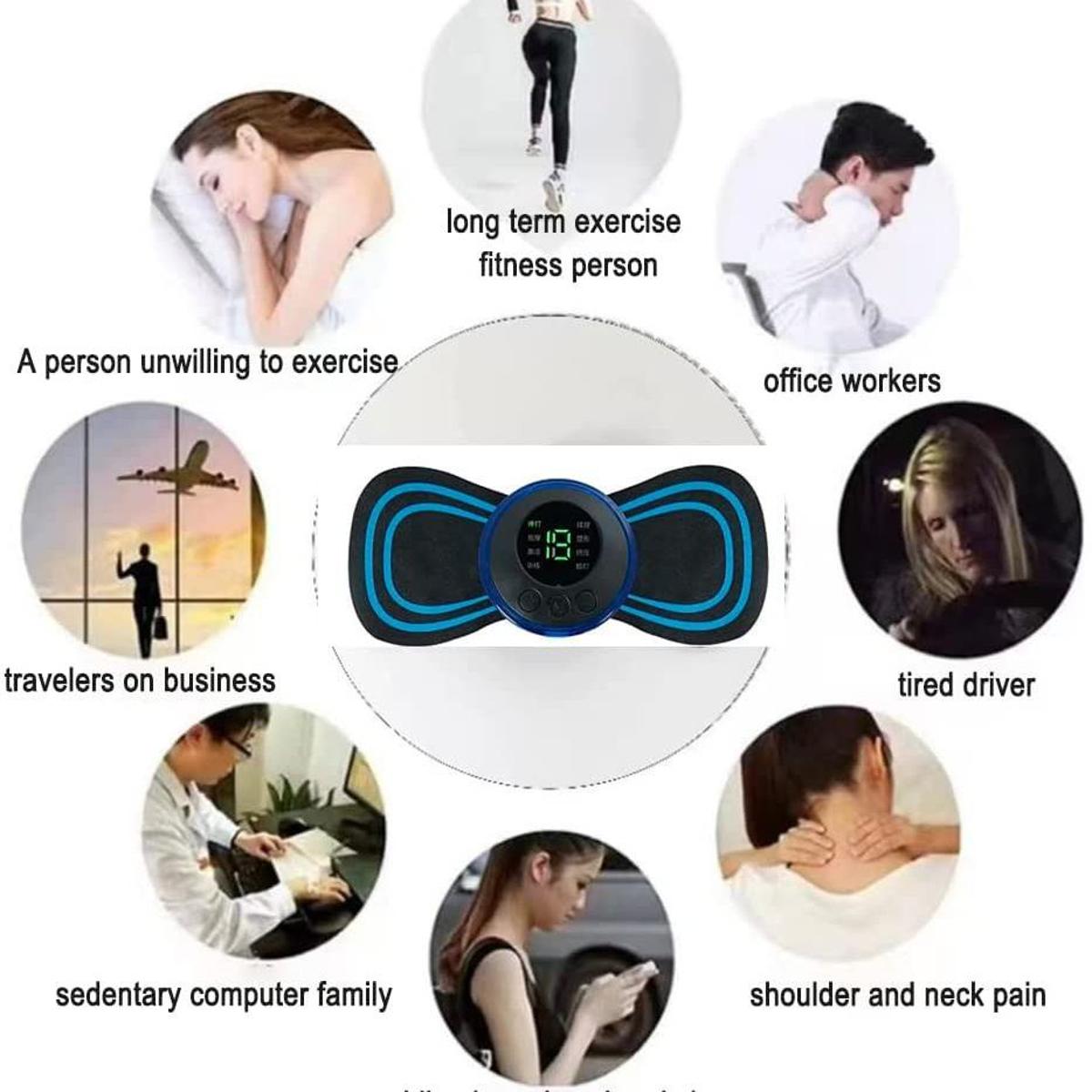 Electric EMS Body Massager Mat/Pad - Neck & Back Therapy Pain Foot ...