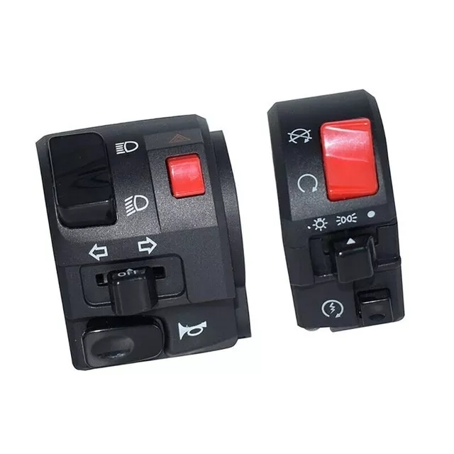 1 PC Motorcycle Switches Motorbike Horn Turn Signal Button Handlebar ...
