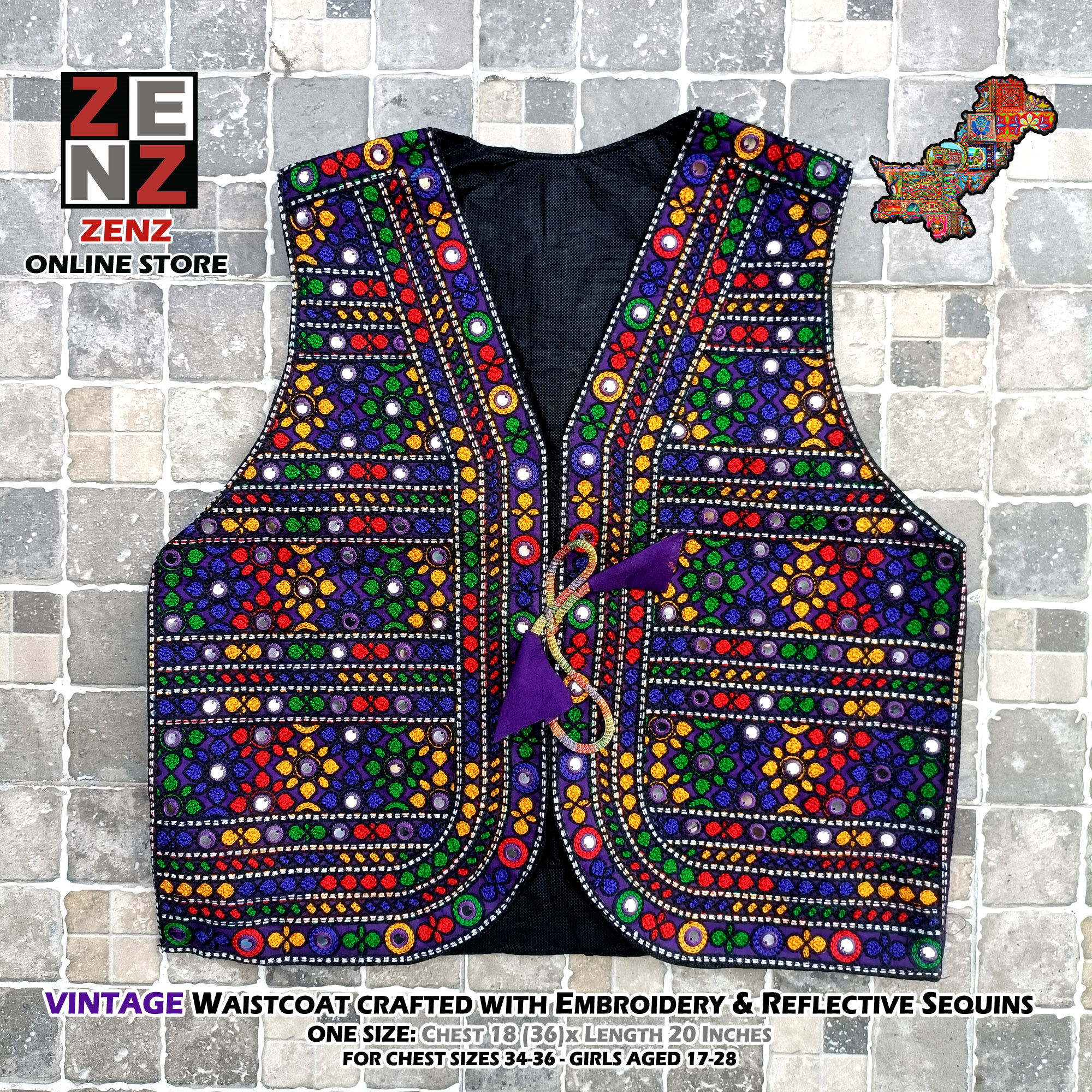 Pakistani Sindhi Balochi Kashmiri Traditional & Cultural Wear Waistcoat ...