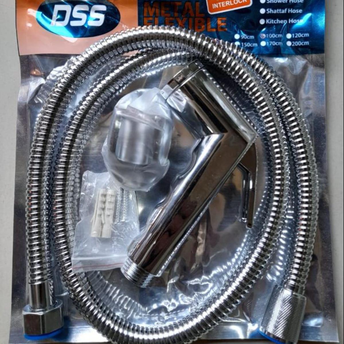 Silver Muslim Shower full set includes shower, chain & wall bracket ...