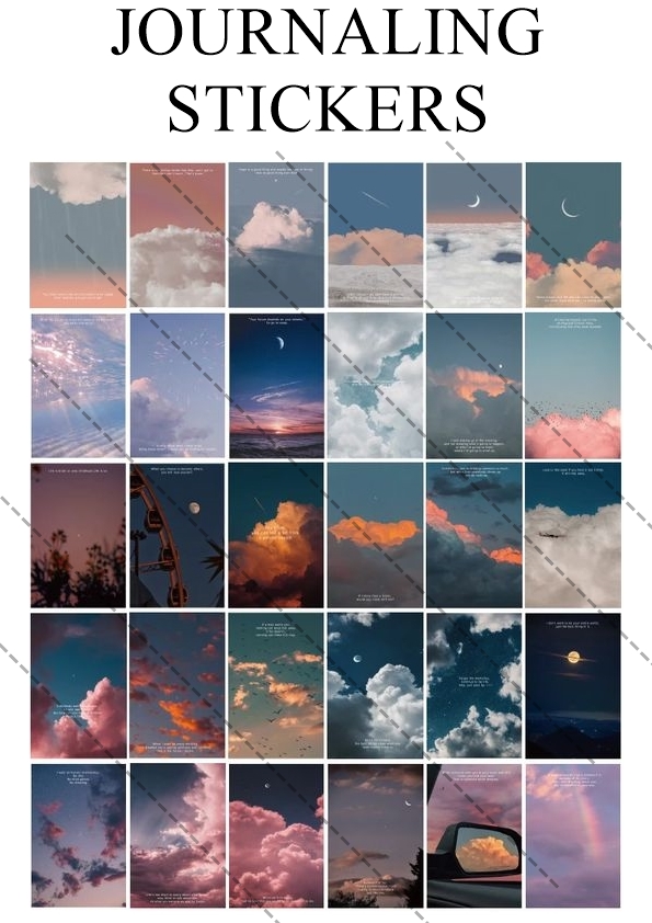 JOURNALING AESTHETIC stickers uncut journaling sticker uncut ( buy 4 ...