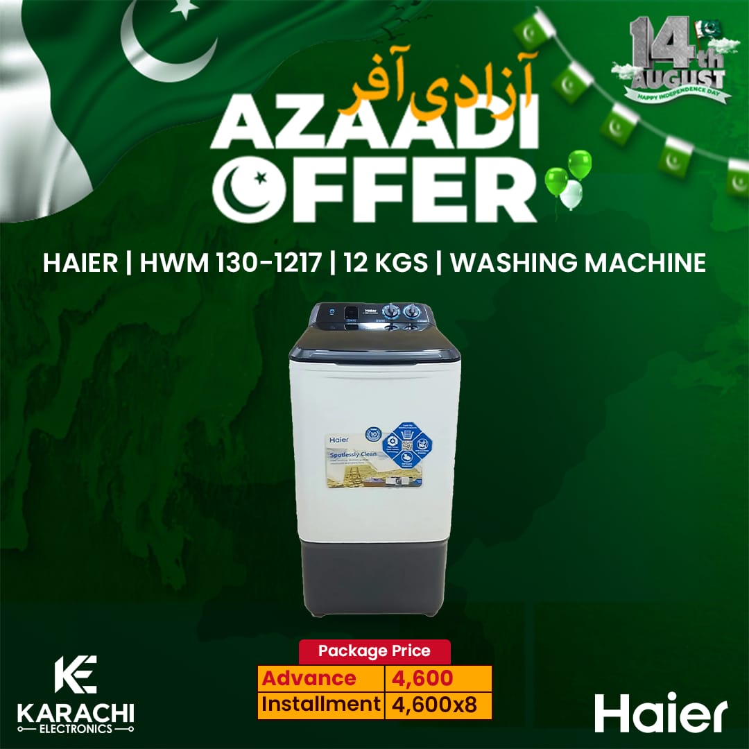 Haier HWM-130-1217 Semi-Automatic Washing Machine 12 KG -with Gear ...