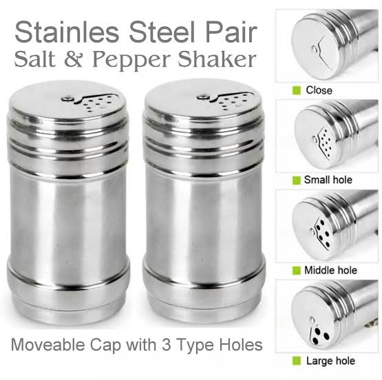Large Stainless Steel Salt Shaker Set Of 4/8 Rainbow Salt And Pepper