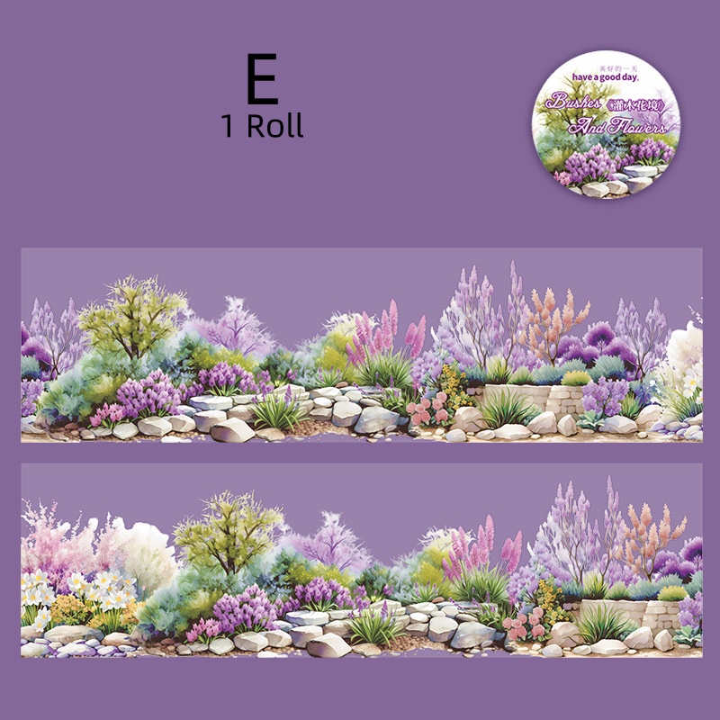 Panda Online 1 Roll Shrubs Flower Realm Series PET Masking Tapes ...