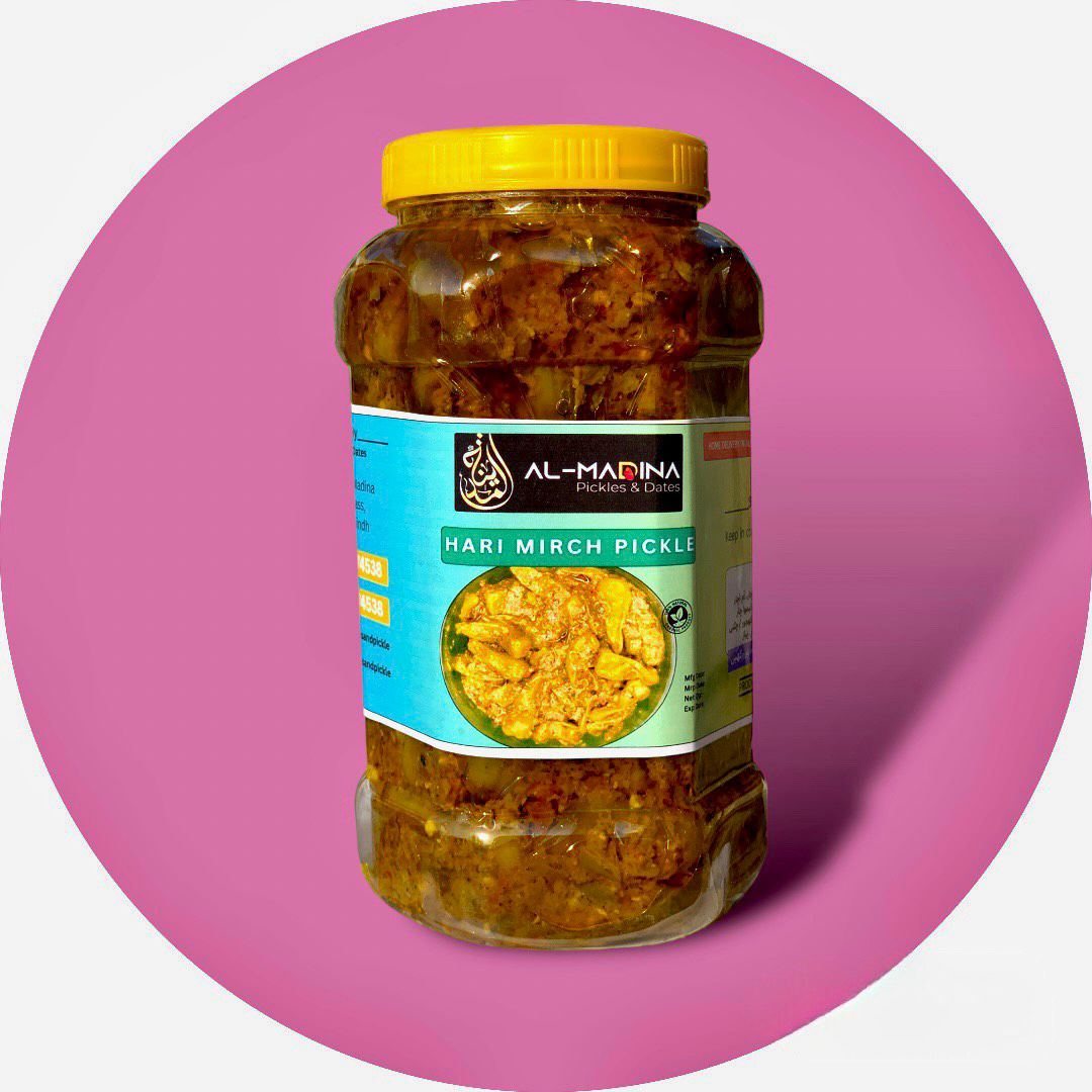 HARI MIRCH PICKLE 1 KG BY AL MADINA PICKLES AND DATES | Daraz.pk