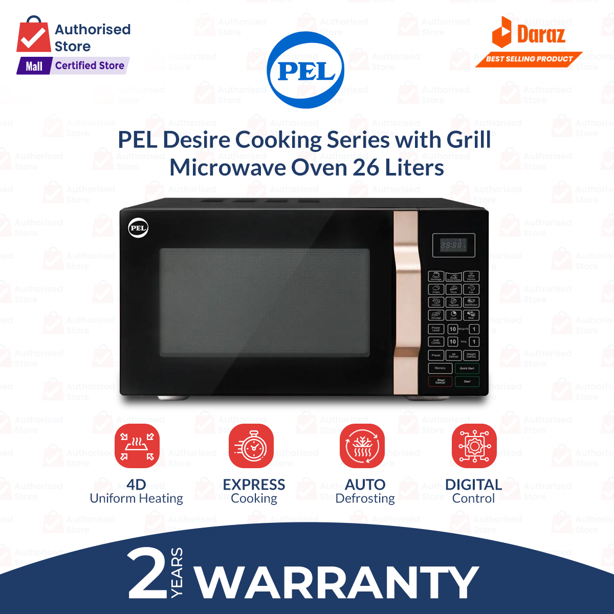 PEL Micro Oven | Model PMO 26 Desire | Size 26 Liters | Grill + Cooking ...
