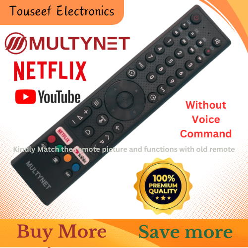 MultyNet SMART LED TV Remote Control Without Voice command with YouTub ...