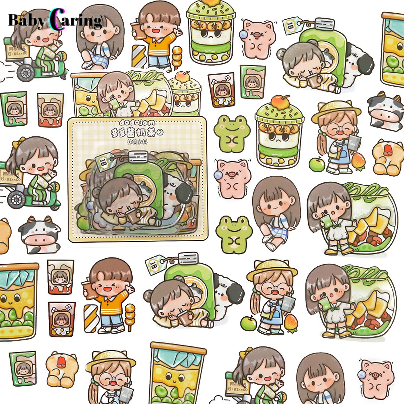 Journal Stickers Clear Print Hand Account Journal Note Cartoon Stickers ...