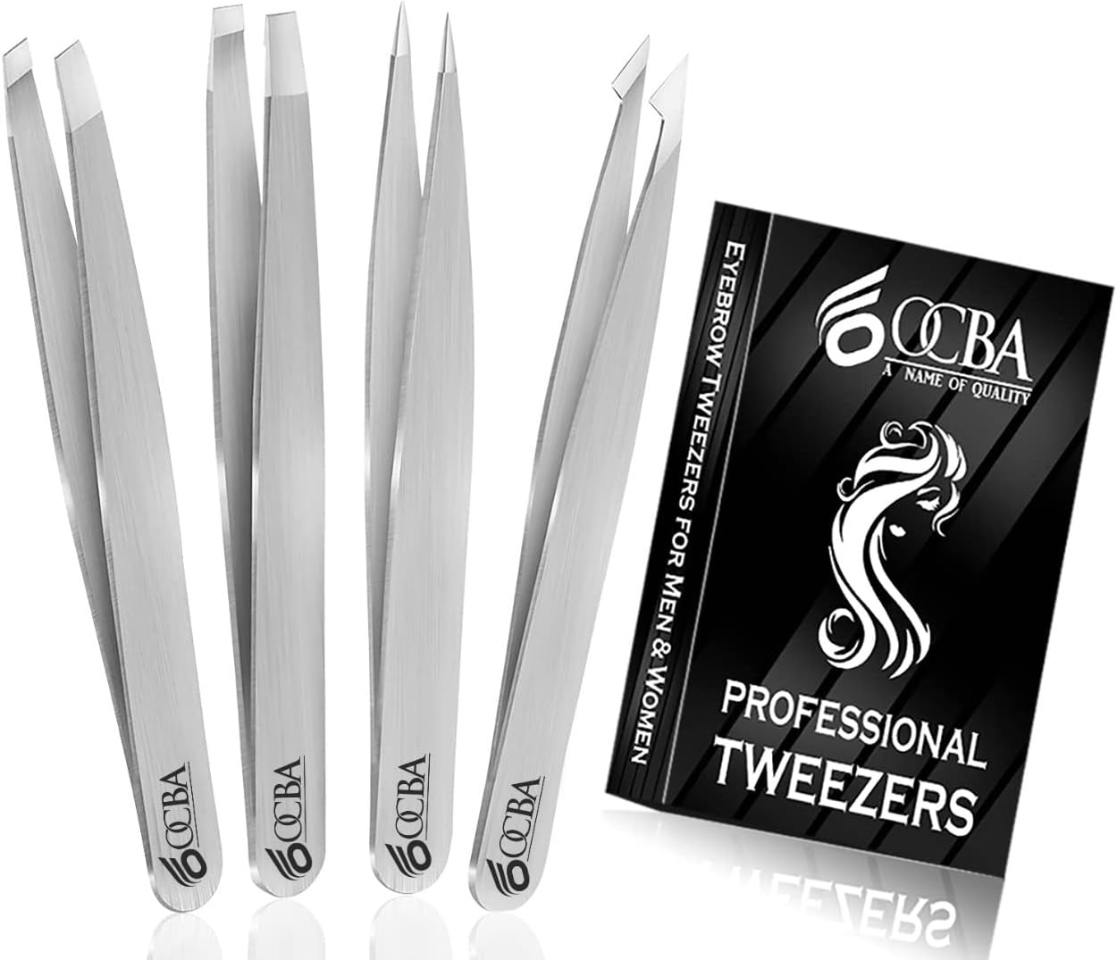 Dexam Tweezers Set For Eyebrow Professional Eyebrow Tweezers Plucking ...