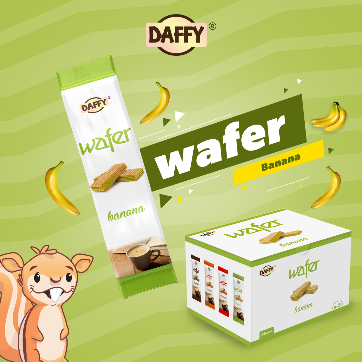 Daffy Banana Wafers Price in Pakistan - View Latest Collection of Wafers