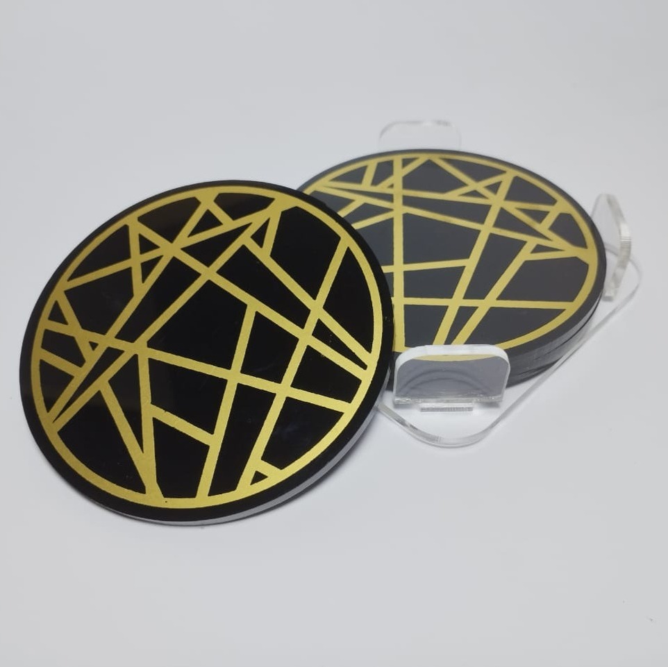 Premium Acrylic Tea Coasters Set with Stand - Elegant Tea Mats for Tea ...