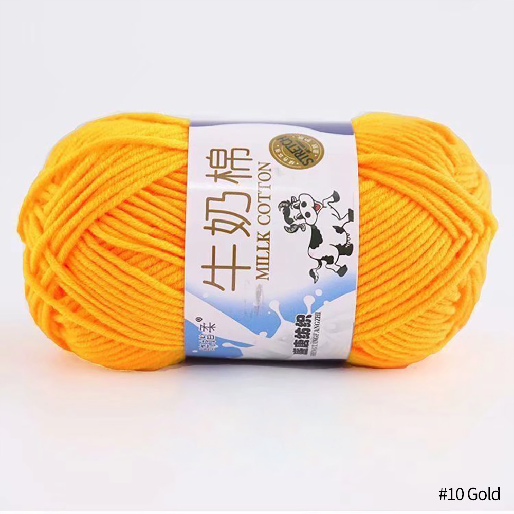 Huankai 50g/Roll Milk Cotton Yarn 5 Ply Hand-Knitting Thread Soft Warm DIY Cotton Threads Baby ...