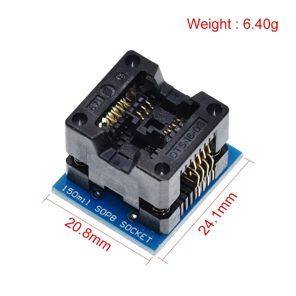 Sop16 To Dip8 Wide Body Seat Wide 150mil 200mil 208mil 209mil 300mil Programmer Sop8 Adapter