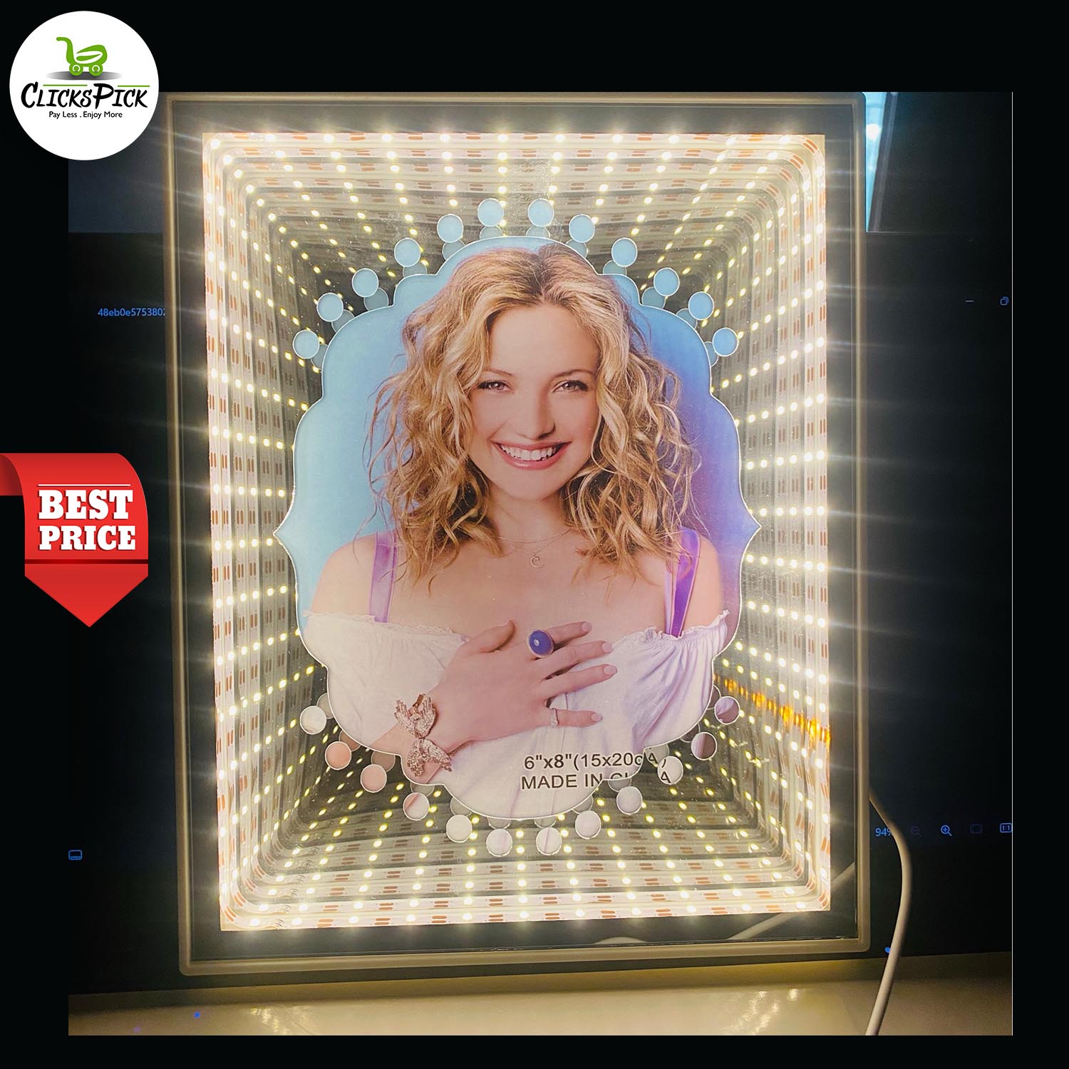 LED Magic Frame Customizable LED Photo Frame Birthday and Couple Gift ...