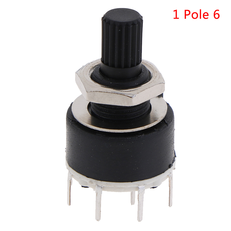 SR16MM Rotary Switch 2 Pole 3 4 position 1 Pole 5 6 8 Position Axis ...