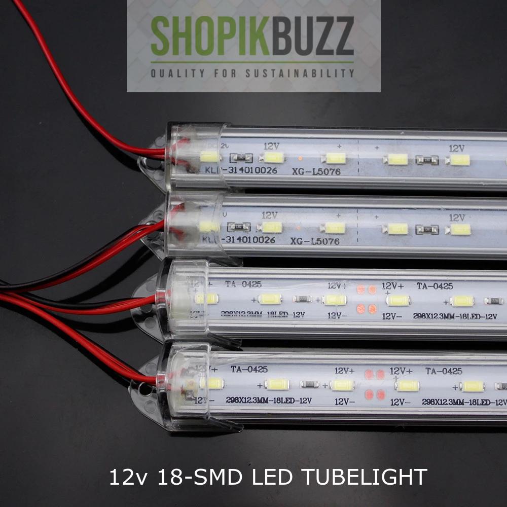 12v 18 Smd Super Bright Transparent/Shaded Led Tube Light | 18-SMD 6 ...
