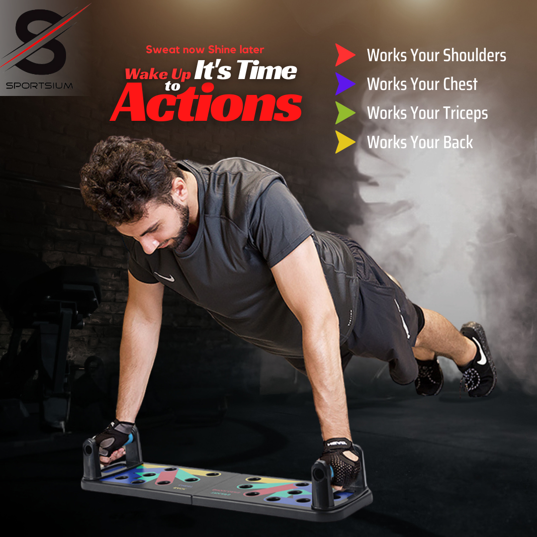 Workout 9 In 1 Foldable Push Up Frame Stand Bar Power Press Push Up ...