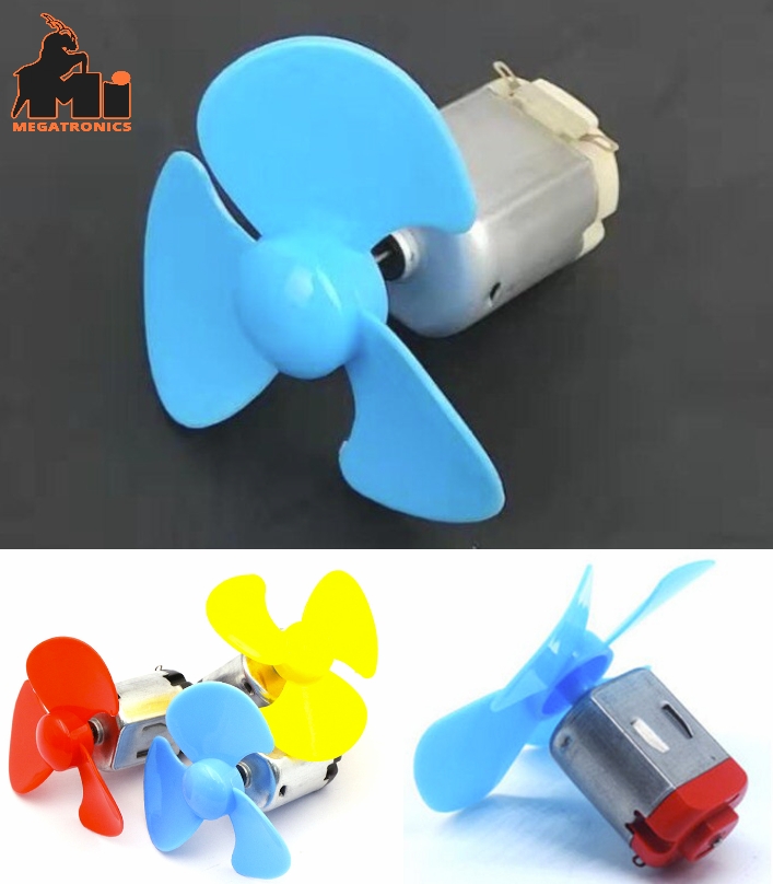 DIY 130 dc motor with 3 blade fan propeller leaf 130 mini motor | Daraz.pk