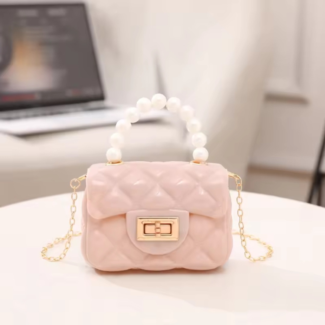 2021 Pearl Handle Mini Jelly Bag Stylish Crossbody Purse for Girls and ...