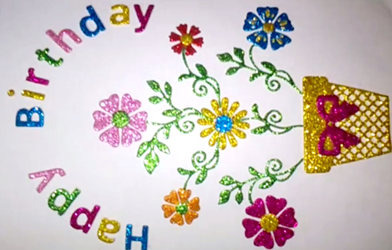 Happy Birthday Handmade Greeting Card Large Size 9 X 6 Price in ...
