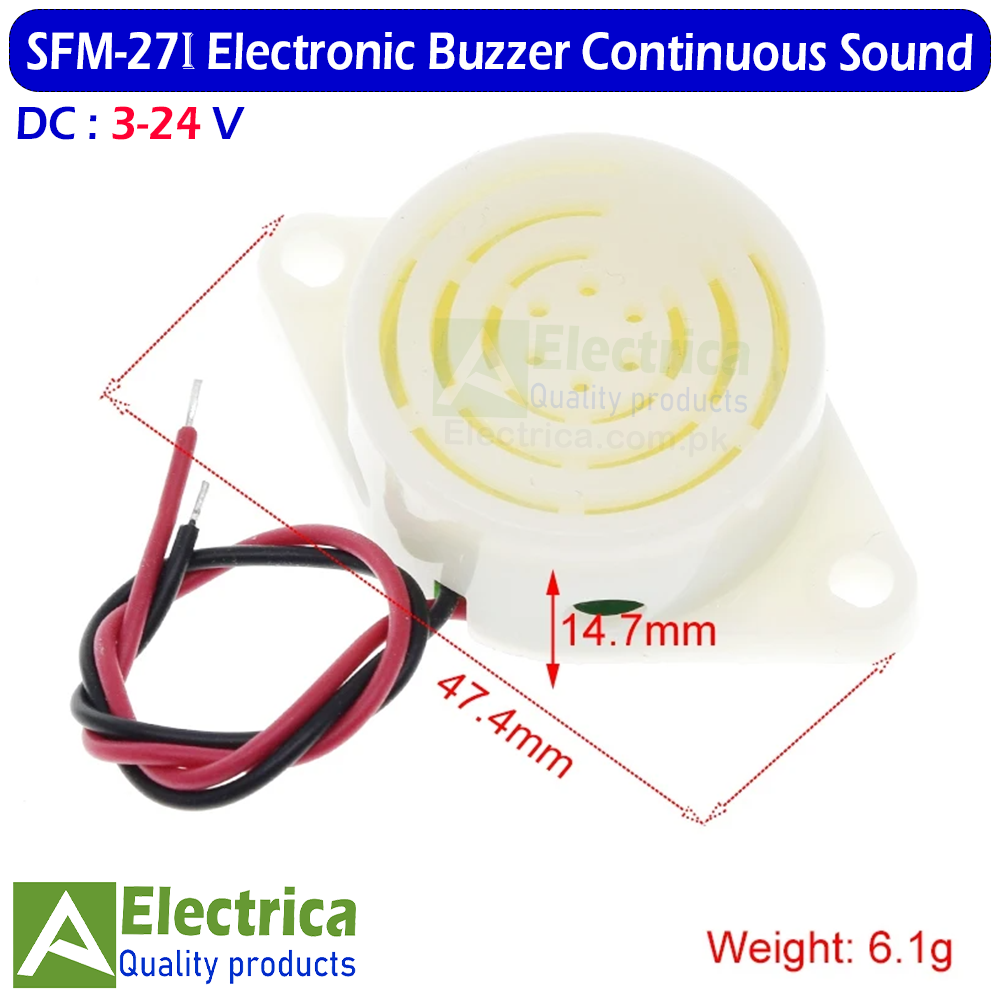 95DB Decibel Alarm DC 3-24V 12V Beep Electronic Buzzer Alarm Continuous ...