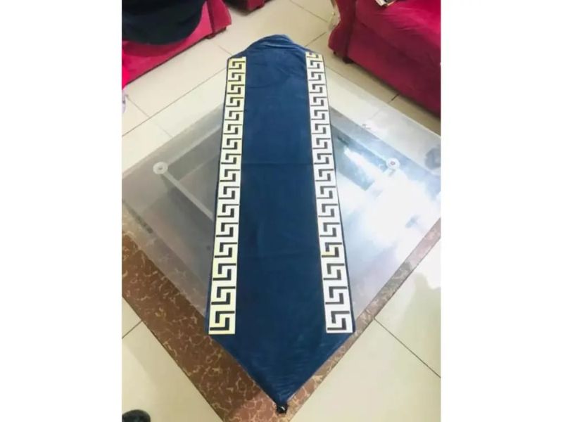 1pcs center table runner set velvet and lesser desing 54 inch lanth and ...